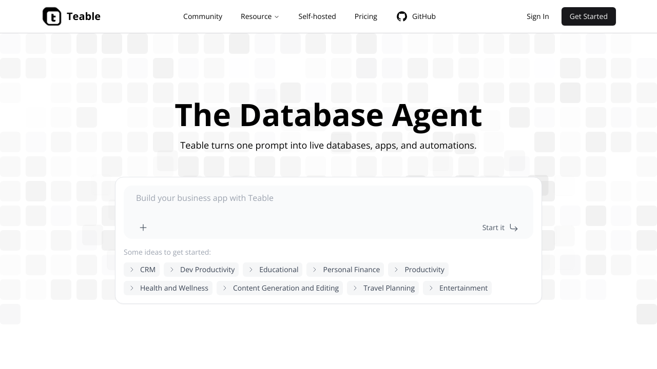 Teable: AI Database Agent for Apps & Automation | ChatGate