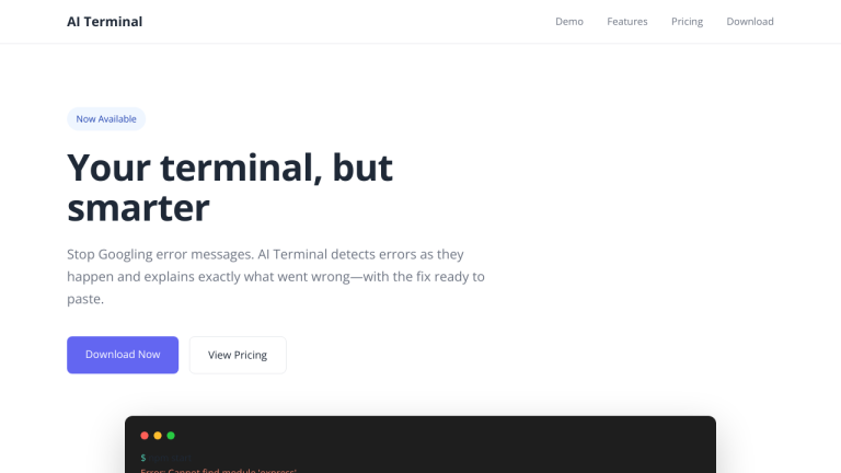 AI Terminal: Real-time Error Explanations in Linux | ChatGate