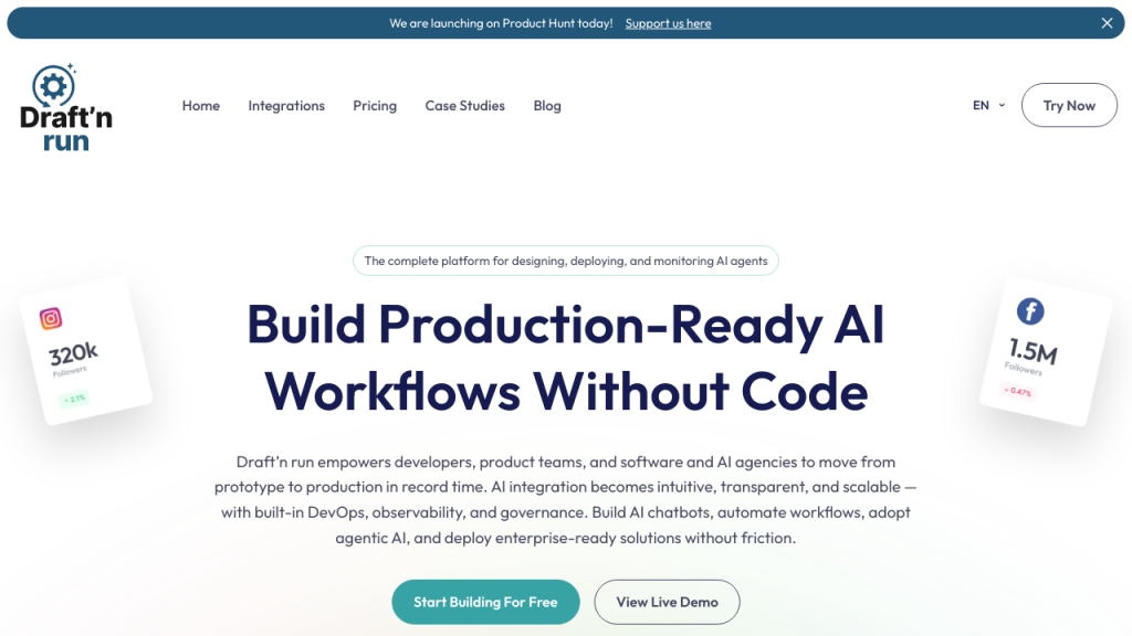 Draft’n run: Visual Open‑Source AI Workflow Builder | ChatGate
