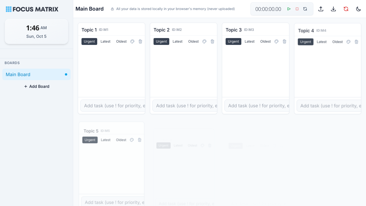 Focus Matrix: Prioritize Tasks with an Eisenhower Board | ChatGate