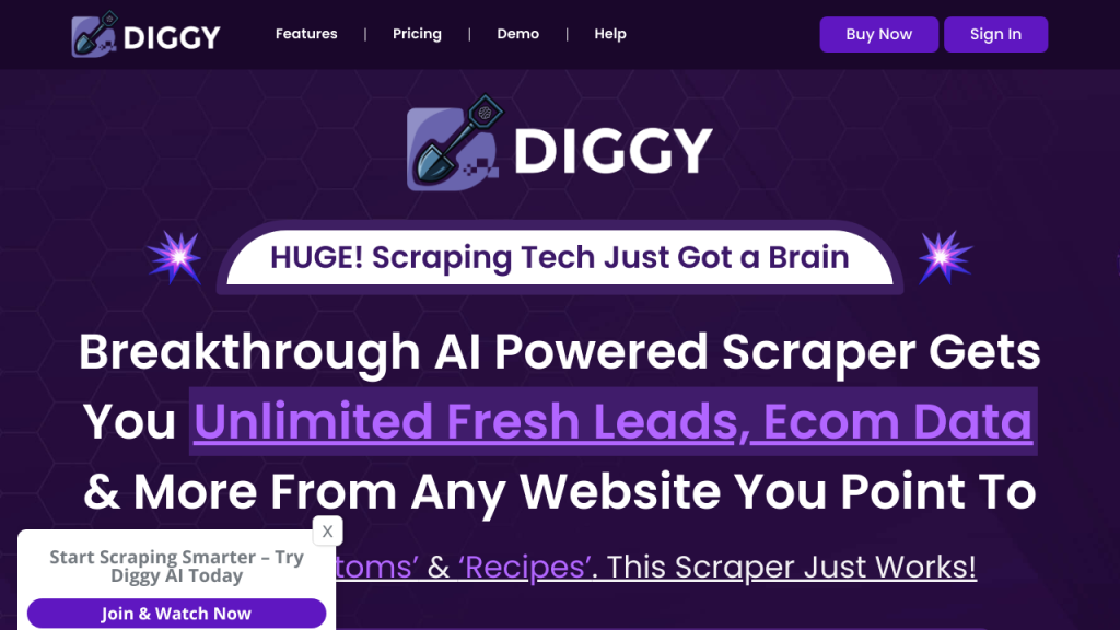 Diggy Miner: AI Scraper for Leads and Web Data | ChatGate