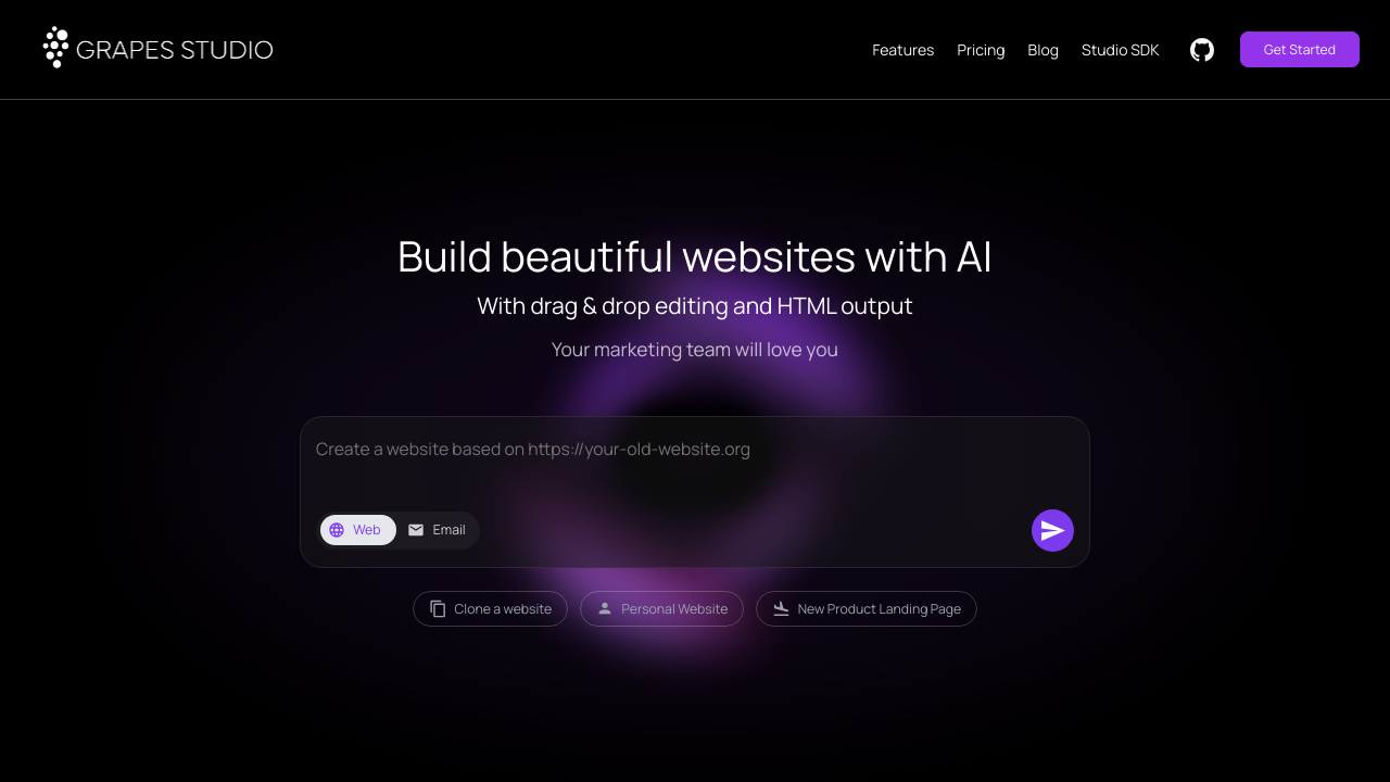 Grapes Studio: AI‑Powered HTML‑First Site Builder | ChatGate