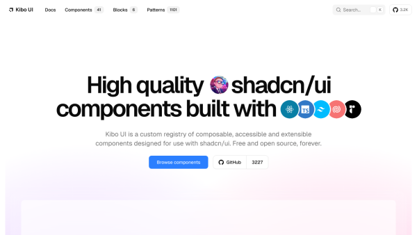 Kibo UI: Advanced React Components for shadcn/ui | ChatGate