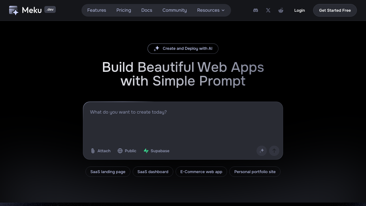 Meku: Create and Deploy React Apps with AI | ChatGate