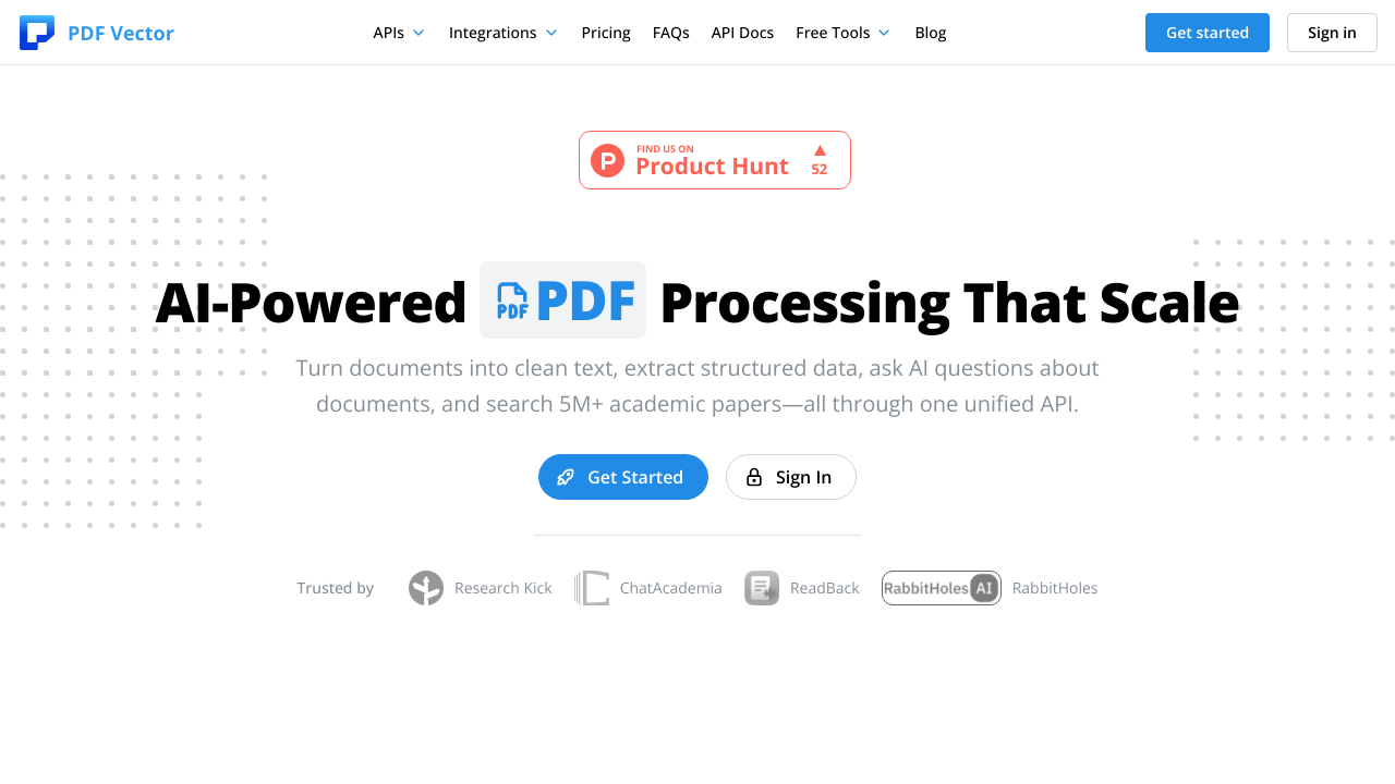 PDF Vector: Unified APIs for Docs and Research | ChatGate