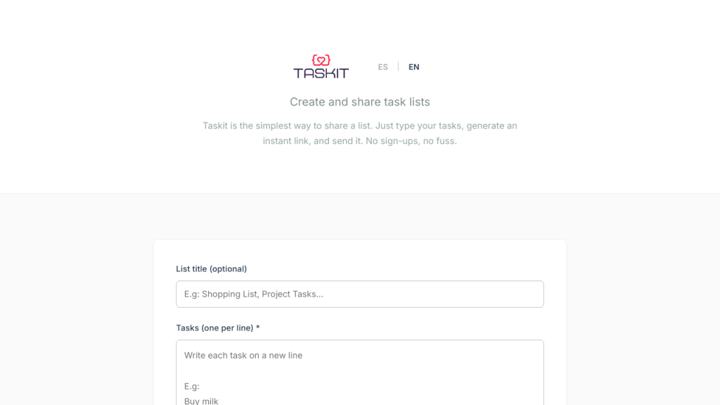 Taskit: Magic Links for Task Lists | ChatGate