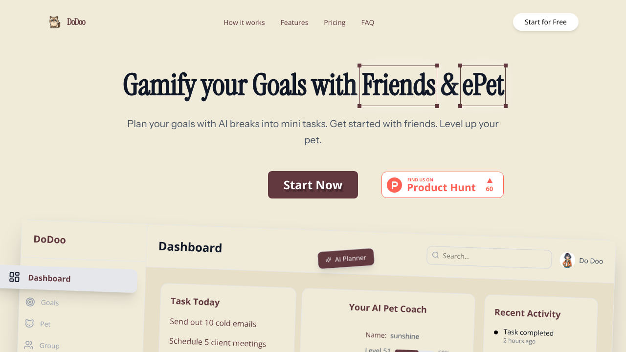 DoDoo: Make Productivity Social With an AI Pet | ChatGate