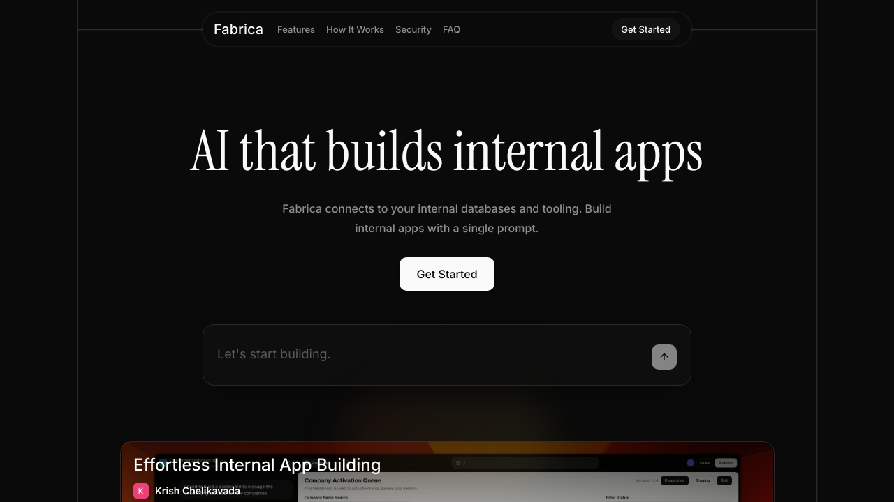 Fabrica: AI that builds internal apps | ChatGate