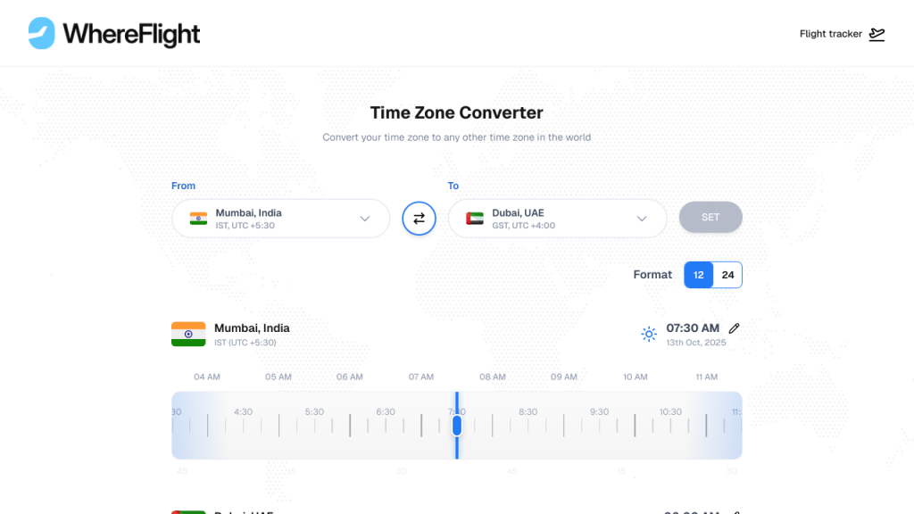 WhereFlight Timezone Converter: Instant IST to GST | ChatGate