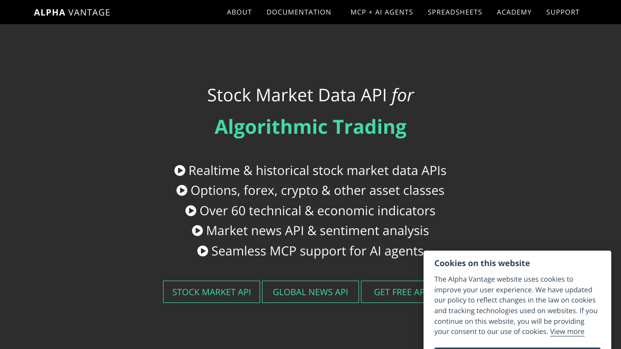 Alpha Vantage: Financial Market Data APIs | ChatGate
