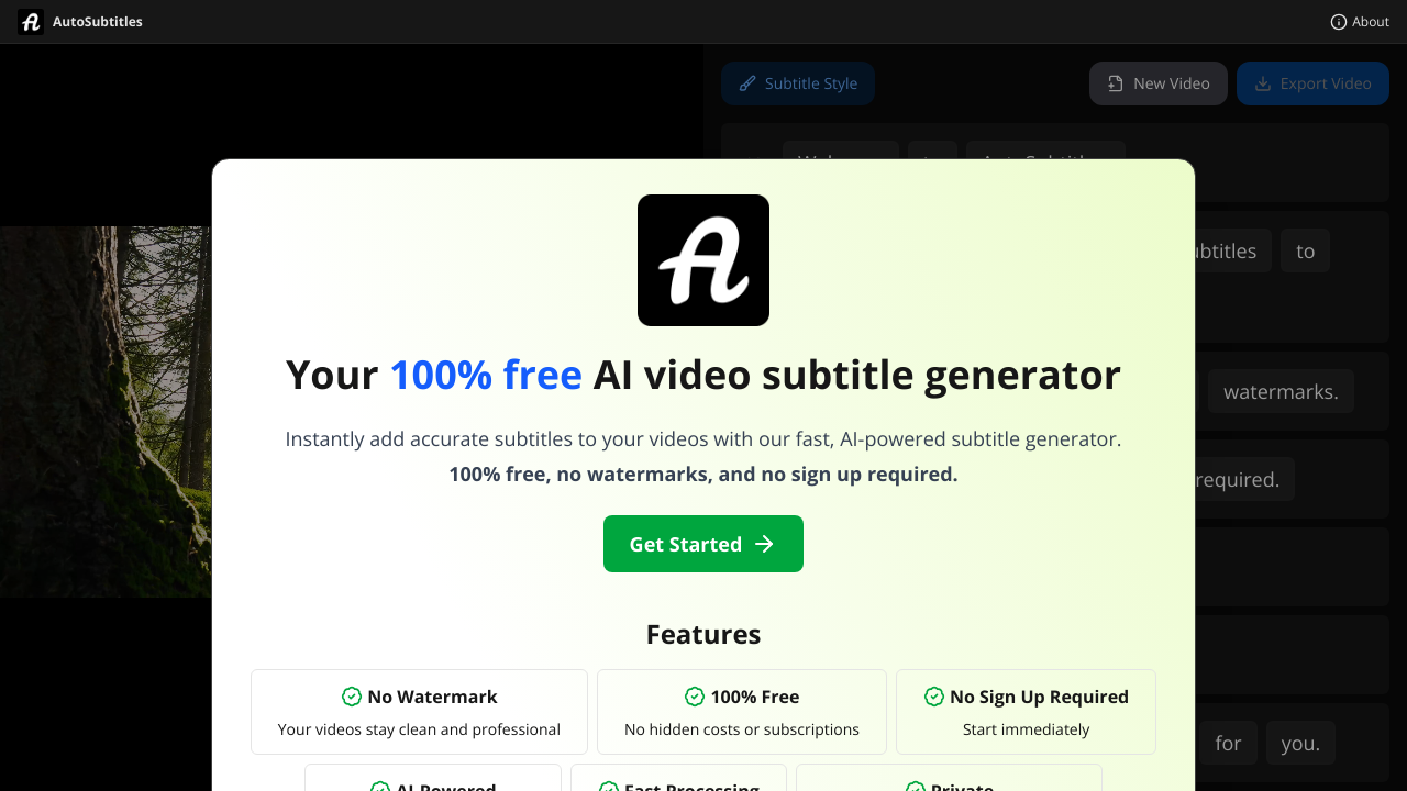 AutoSubtitles: Free AI Subtitles with No Watermark | ChatGate