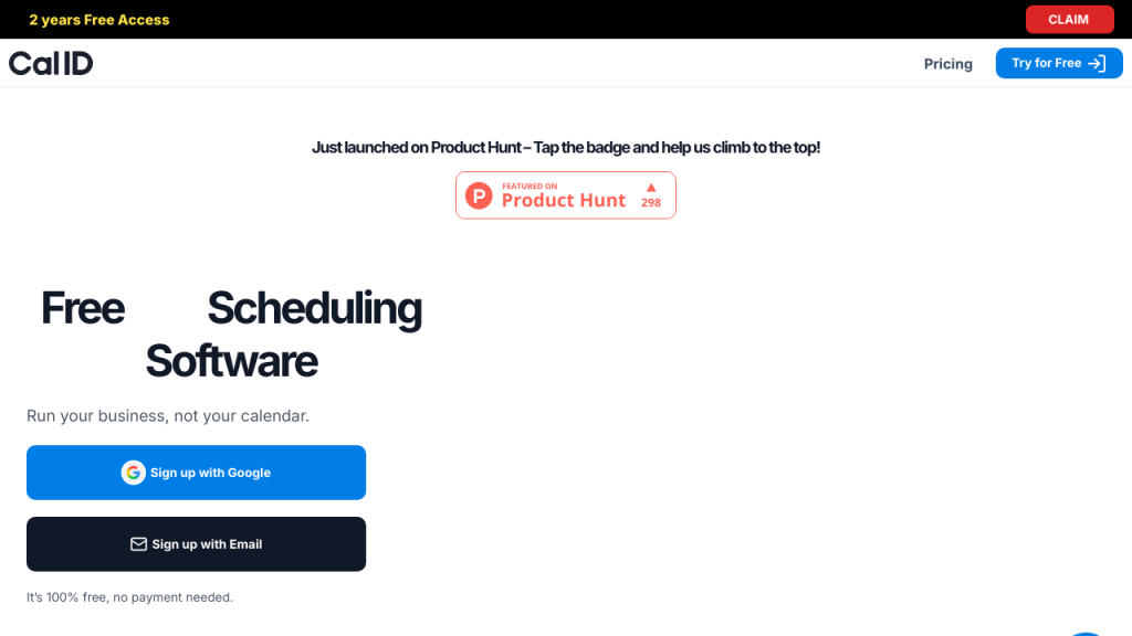 Cal ID: Free, Brandable Scheduling Built on Cal.com | ChatGate
