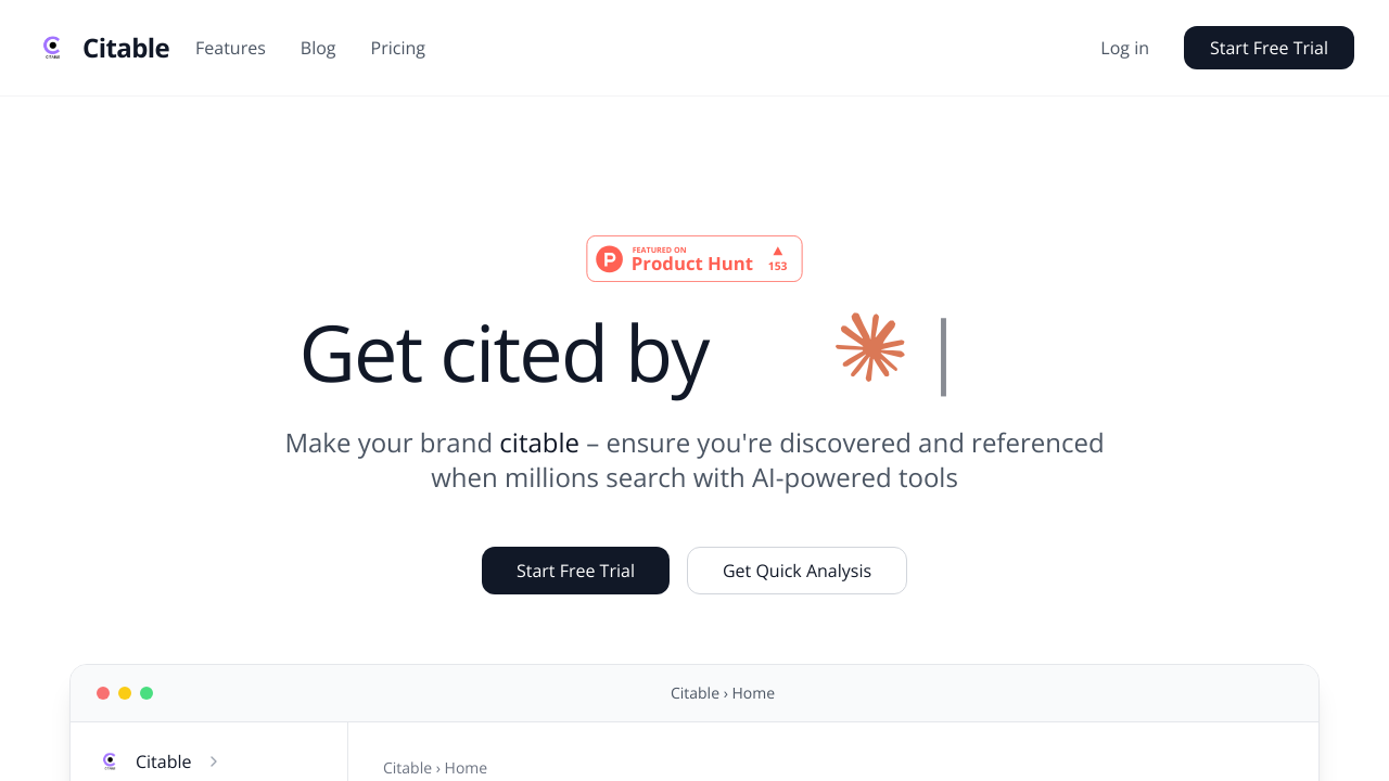 Citable: Make Brands Show Up in AI Answers | ChatGate