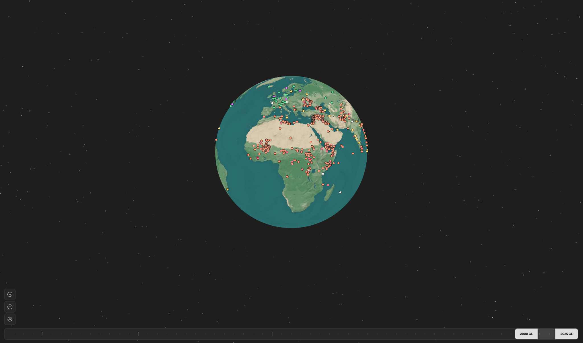 Globe of History: Interactive 3D history map | ChatGate