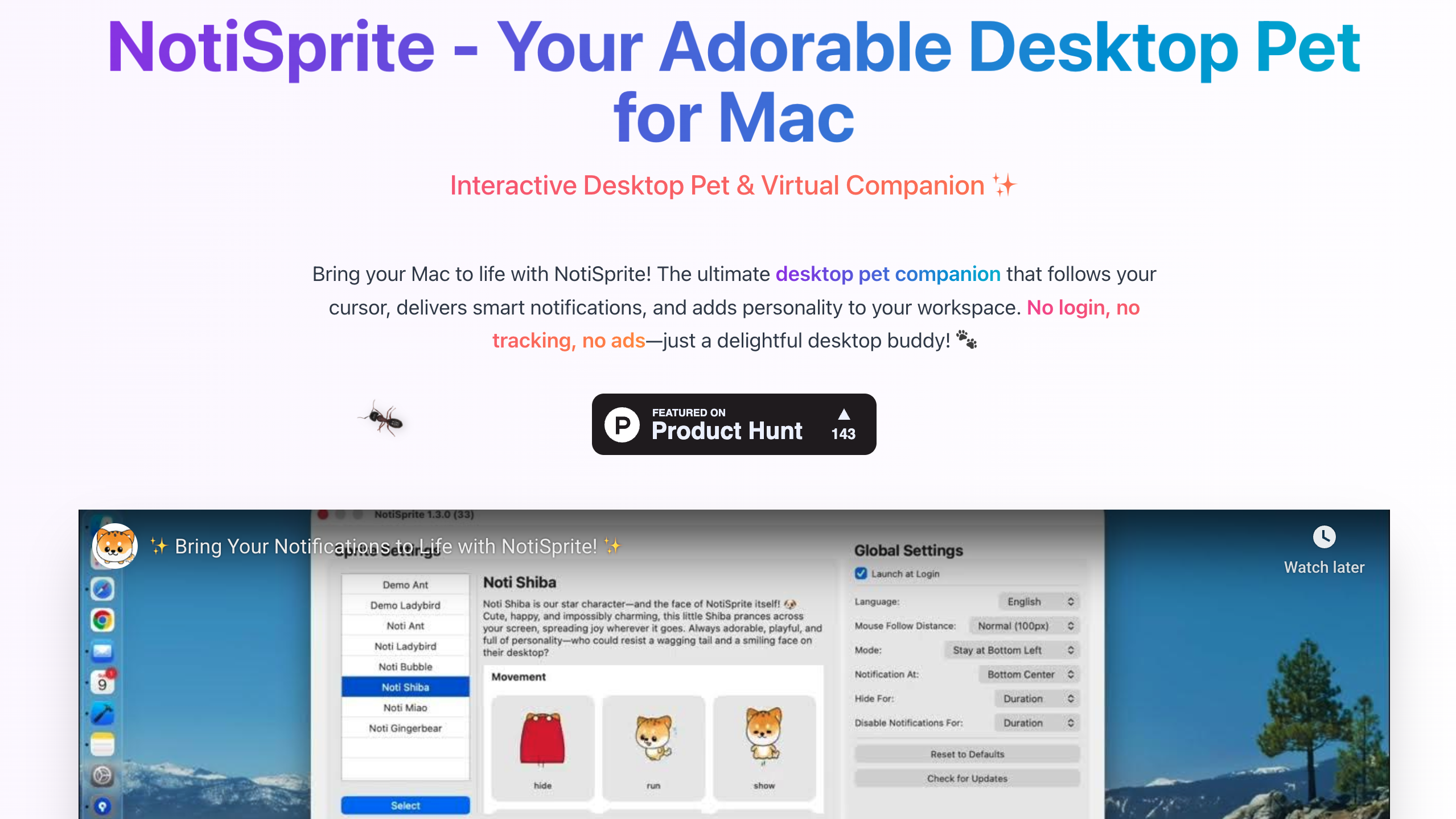 NotiSprite: Animated Desktop Sprites for Mac Notifications | ChatGate