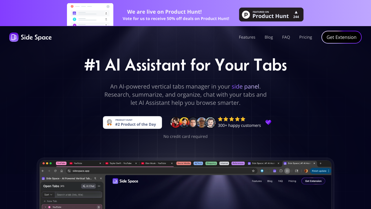 Side Space: AI vertical tabs manager | ChatGate