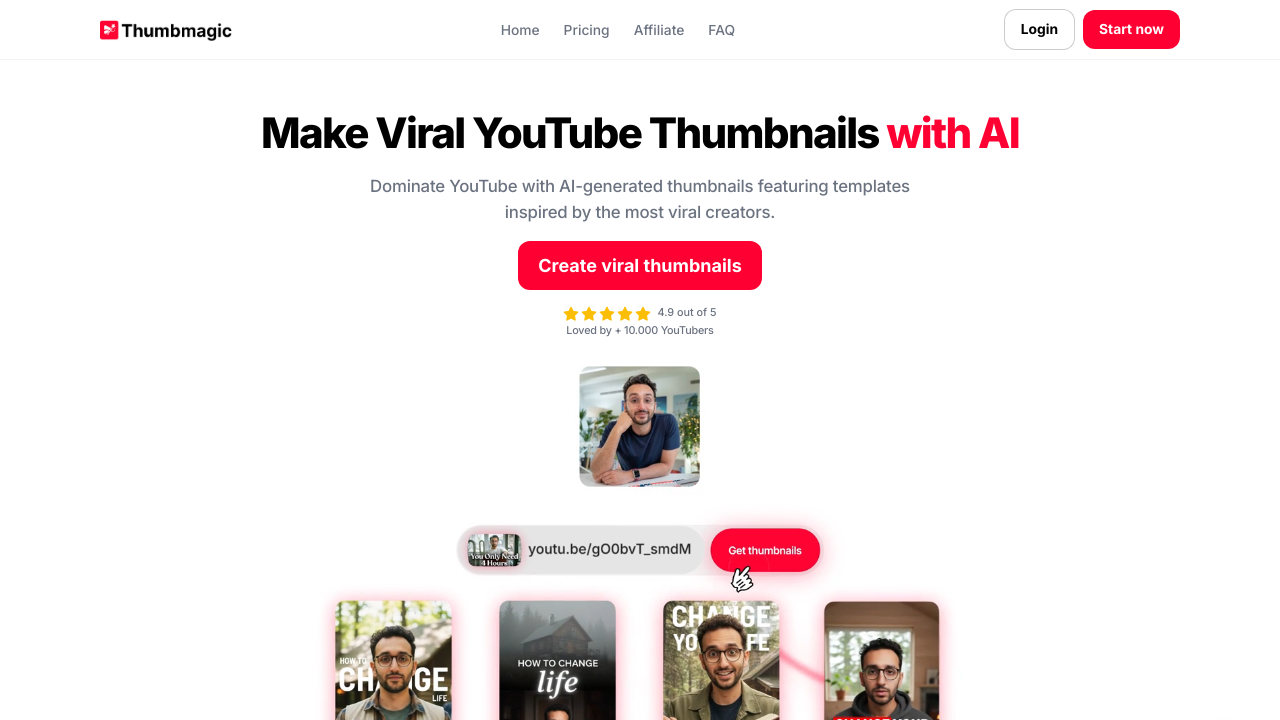 Thumbmagic: Generate viral thumbnails with AI | ChatGate