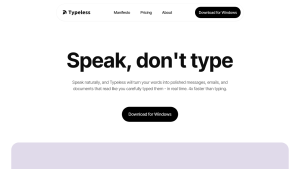 Typeless: AI voice dictation that auto-edits speech | ChatGate