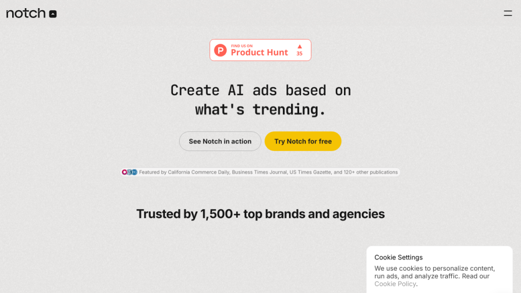 Notch: AI Ad Generator That Turns Links Into Animated Ads | ChatGate