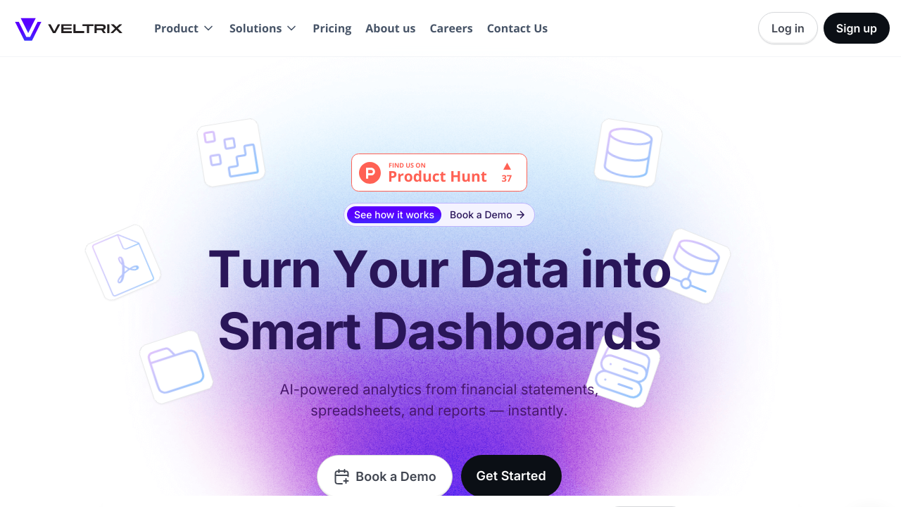 Veltrix: Turn Financial Reports Into AI Dashboards | ChatGate