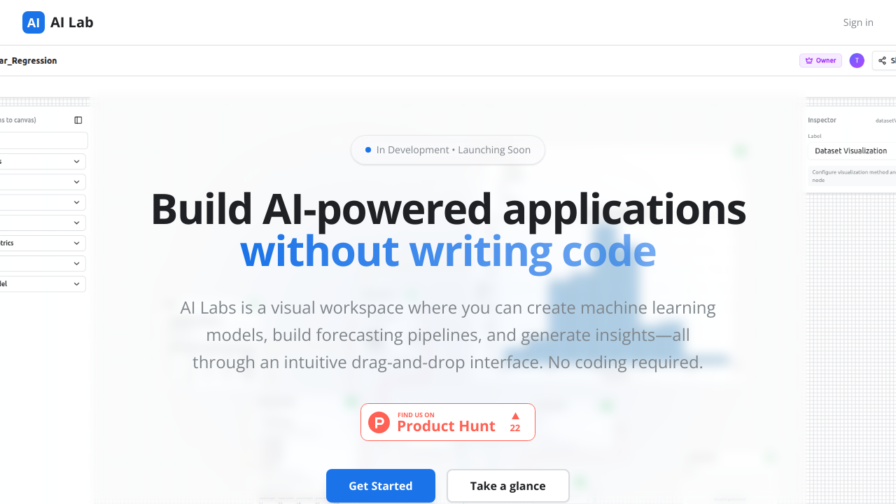 AI Lab: Visual No-Code ML Workflow Builder | ChatGate