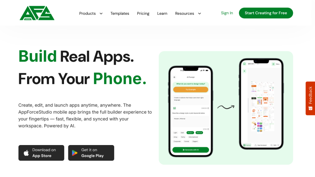 AppForceStudio: Build Real Apps from Your Phone, Fast | ChatGate