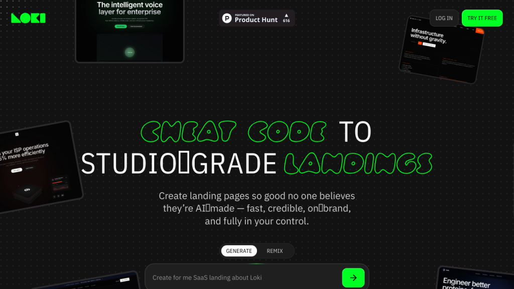 Loki.Build: AI-native Landing Page Builder | ChatGate