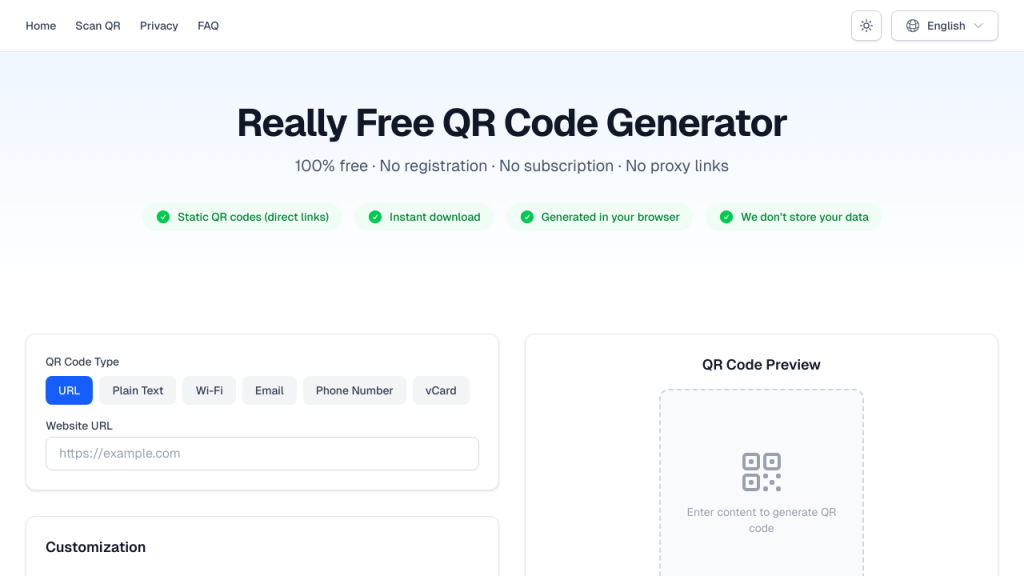 Really Free QR Code Generator: Truly Free Static QR Codes | ChatGate