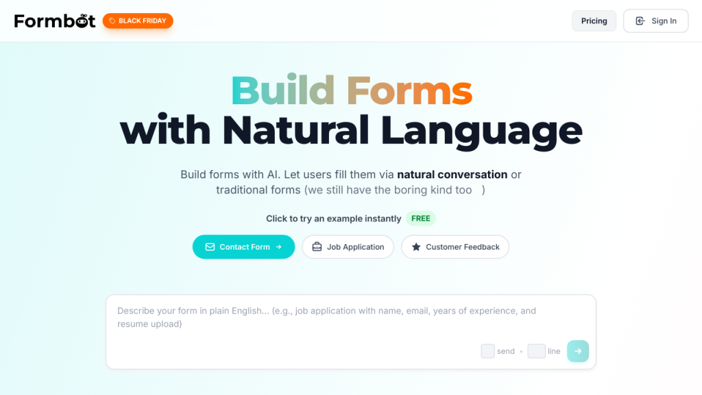 Formbot: Build Conversational AI Forms | ChatGate
