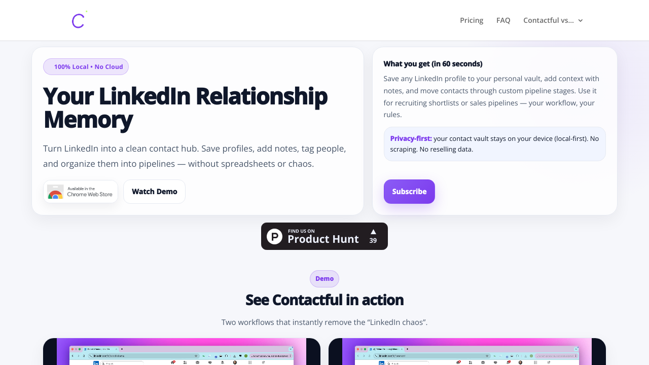 Contactful: Turn LinkedIn Profiles Into a Local Vault | ChatGate
