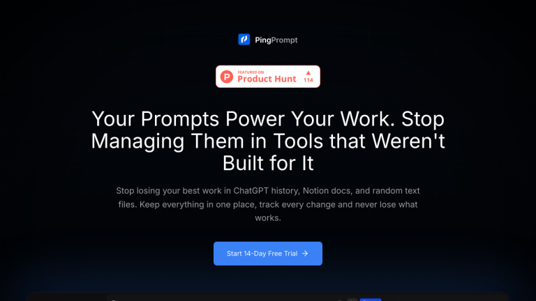 PingPrompt: Versioned Prompt Workspace | ChatGate