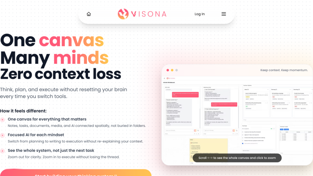 Visona: AI-powered infinite canvas workspace | ChatGate